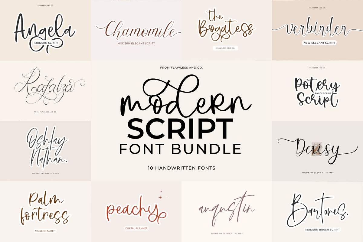 The Modern Script Font Bundle – Pixel Surplus