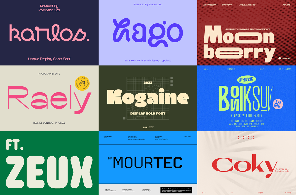 The Unique Sans Serif Font Bundle – Pixel Surplus