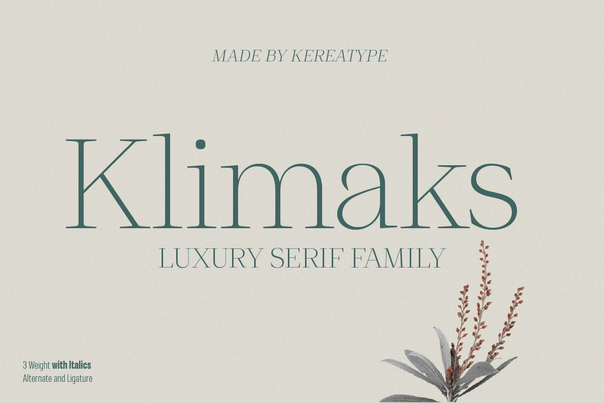 Klimaks - Luxury Serif Font Family – Pixel Surplus