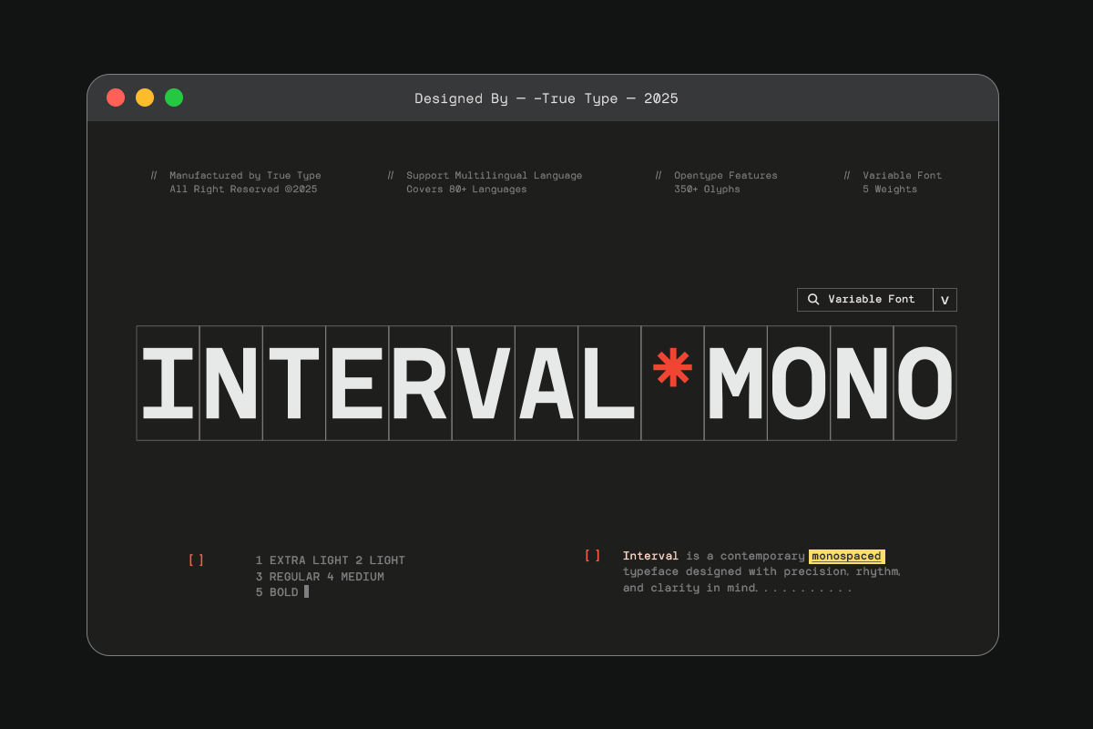 TRT Interval Mono Font – Pixel Surplus