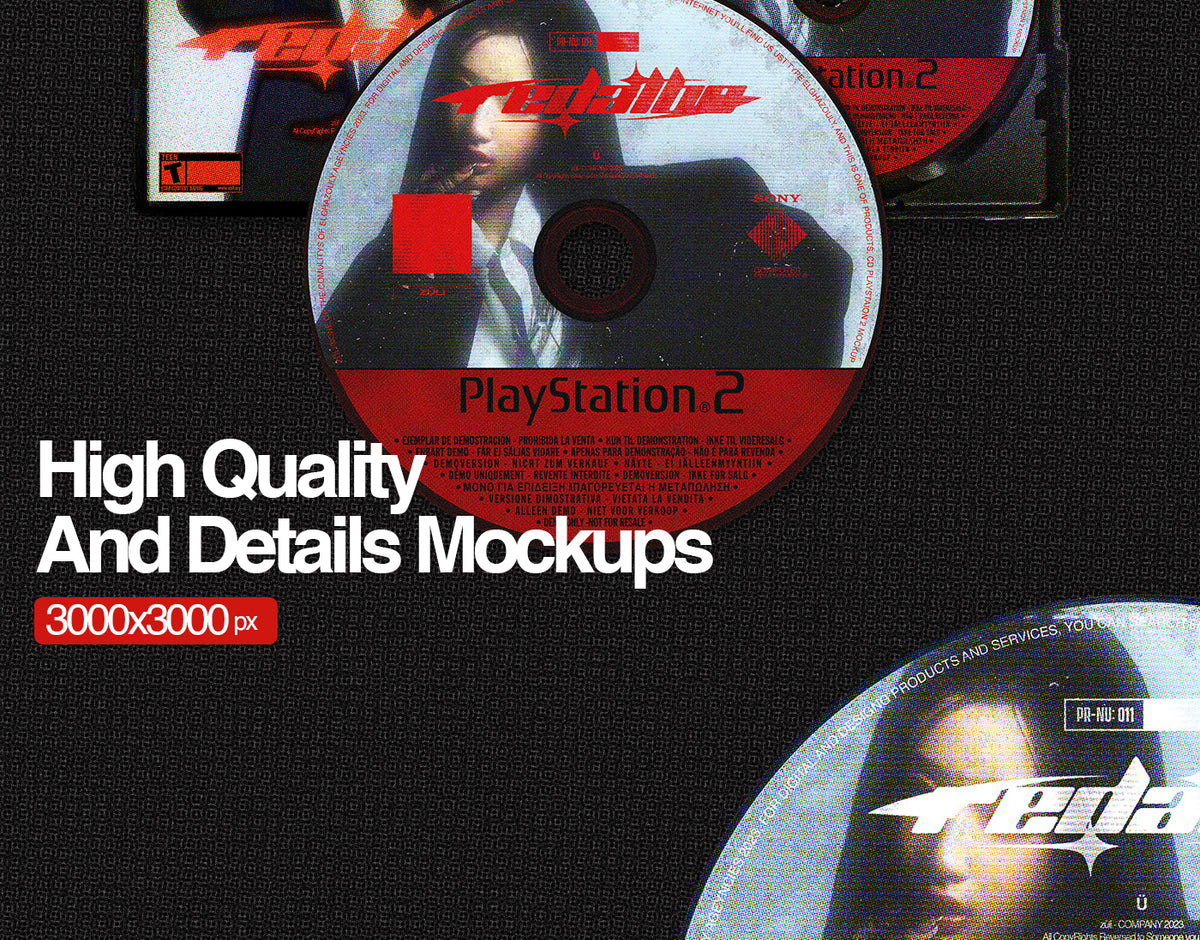 PlayStation 2 CD Pack Mockup – Pixel Surplus