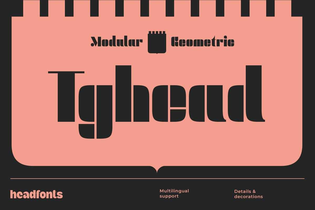 Tghead Geometric and Modular Font – Pixel Surplus