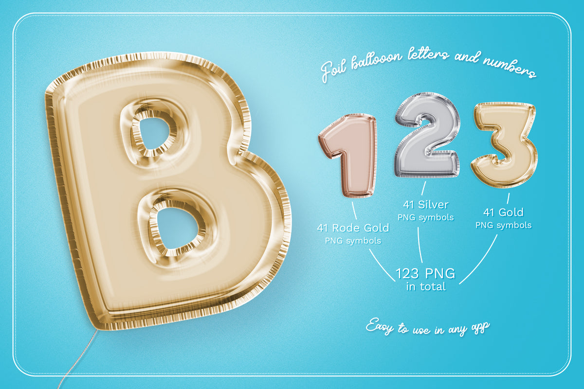 Foil Balloon PNG Letters – Pixel Surplus