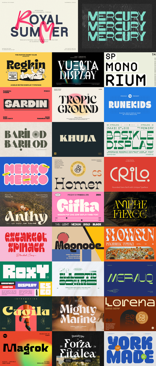 The Outstanding Display Font Bundle – Pixel Surplus