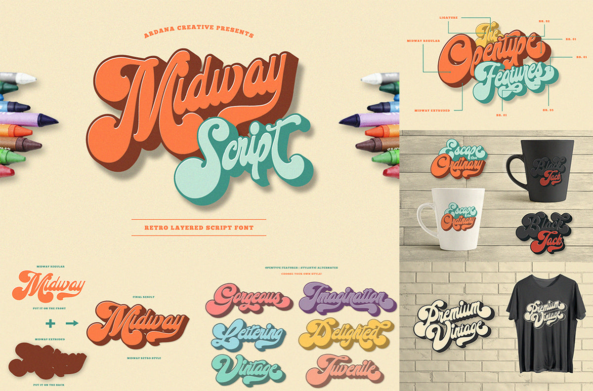 The Collector | Layered Font Bundle – Pixel Surplus
