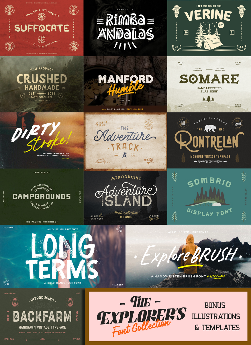 The Explorer's Font Collection – Pixel Surplus