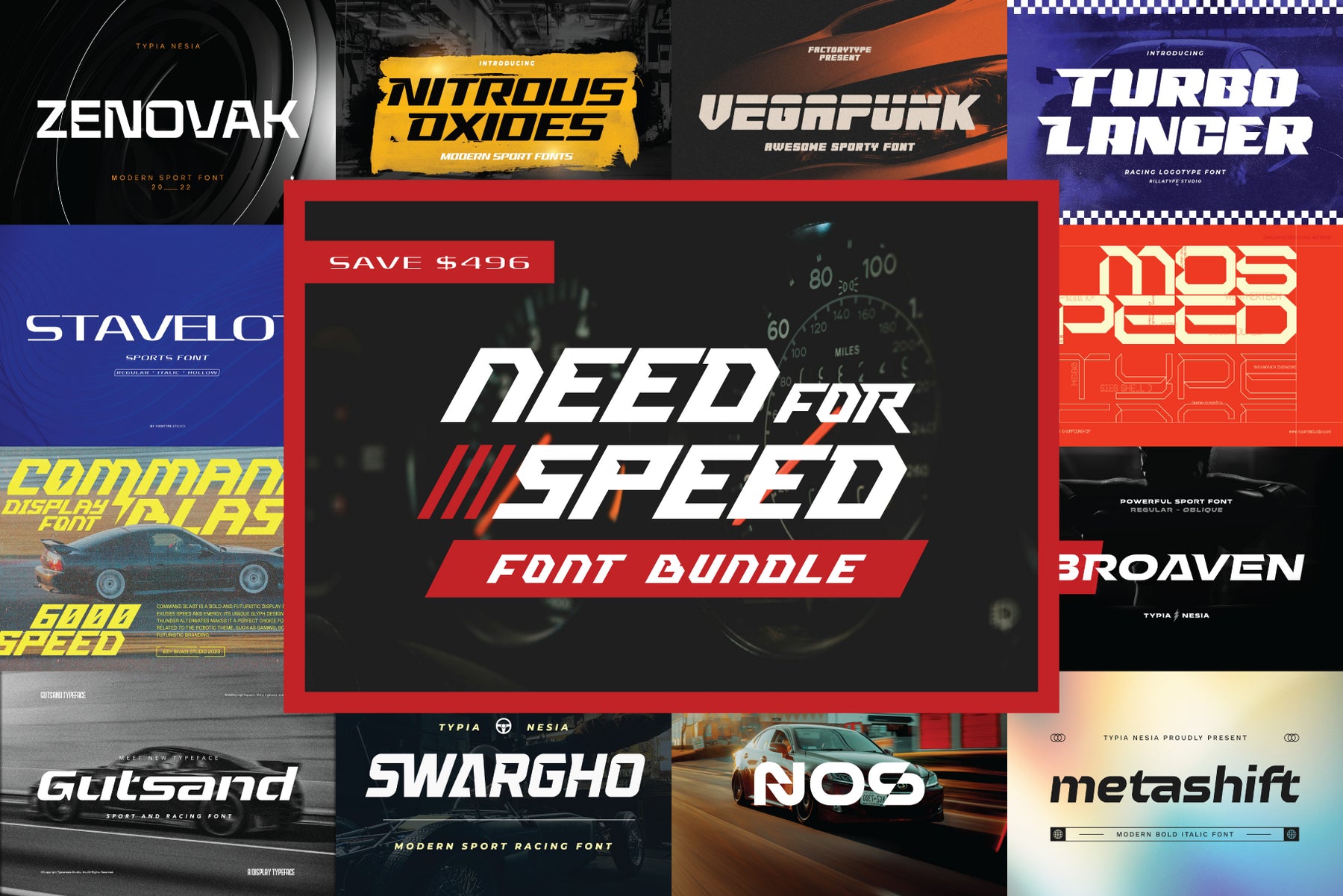 The Need For Speed Font Bundle – Pixel Surplus