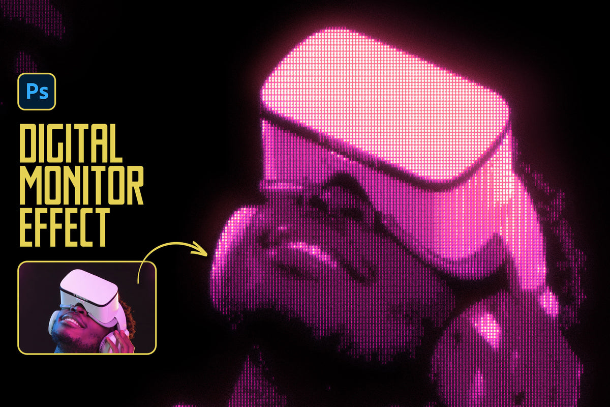 Digital Monitor Photo Effect – Pixel Surplus