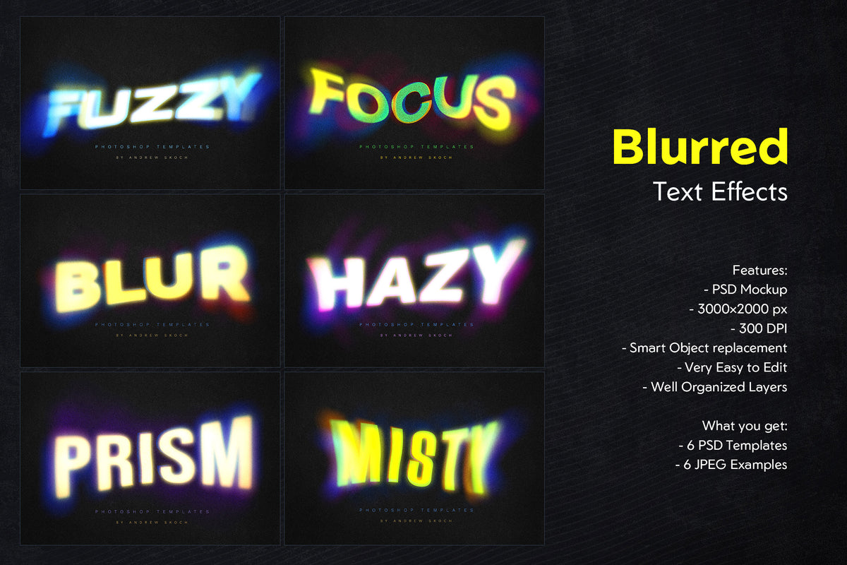 Gradient Blurred Text Effect – Pixel Surplus