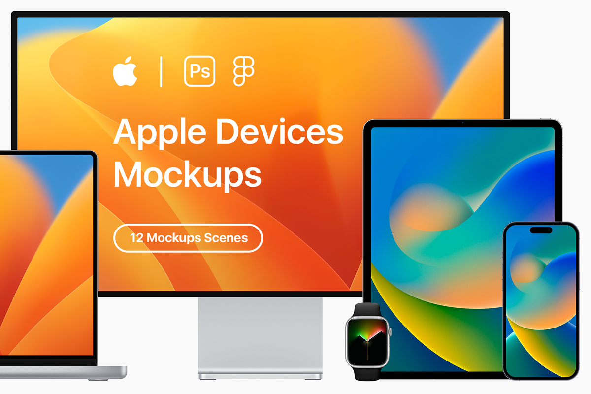 12 Apple Device Mockups - 2023 - Free Sample – Pixel Surplus