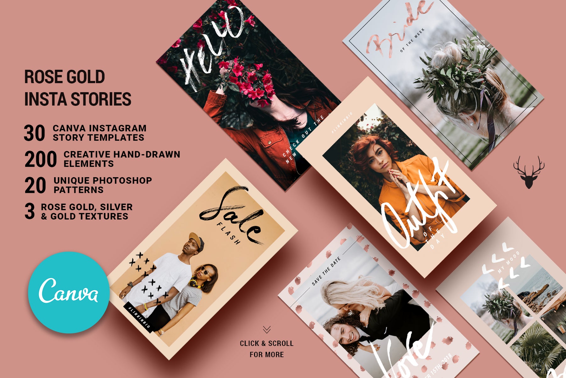 CANVA Rose Gold Instagram Stories – Pixel Surplus
