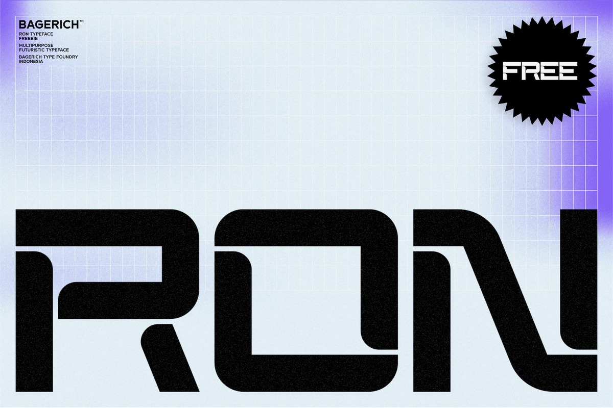 RON - Free Futuristic Display Typeface – Pixel Surplus