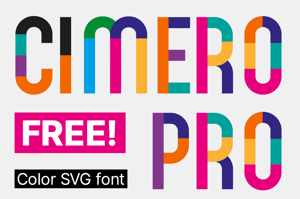 Cimero Pro - Free Color SVG Font – Pixel Surplus
