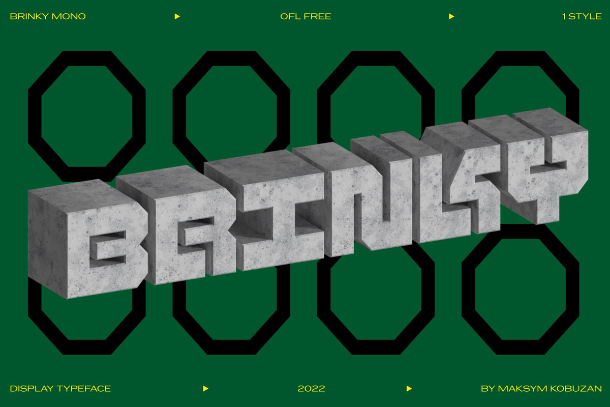 Brinky - Free Bold Monospace Typeface – Pixel Surplus