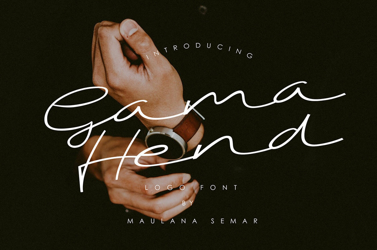 Gama Hend - Free Logo Signature Font – Pixel Surplus