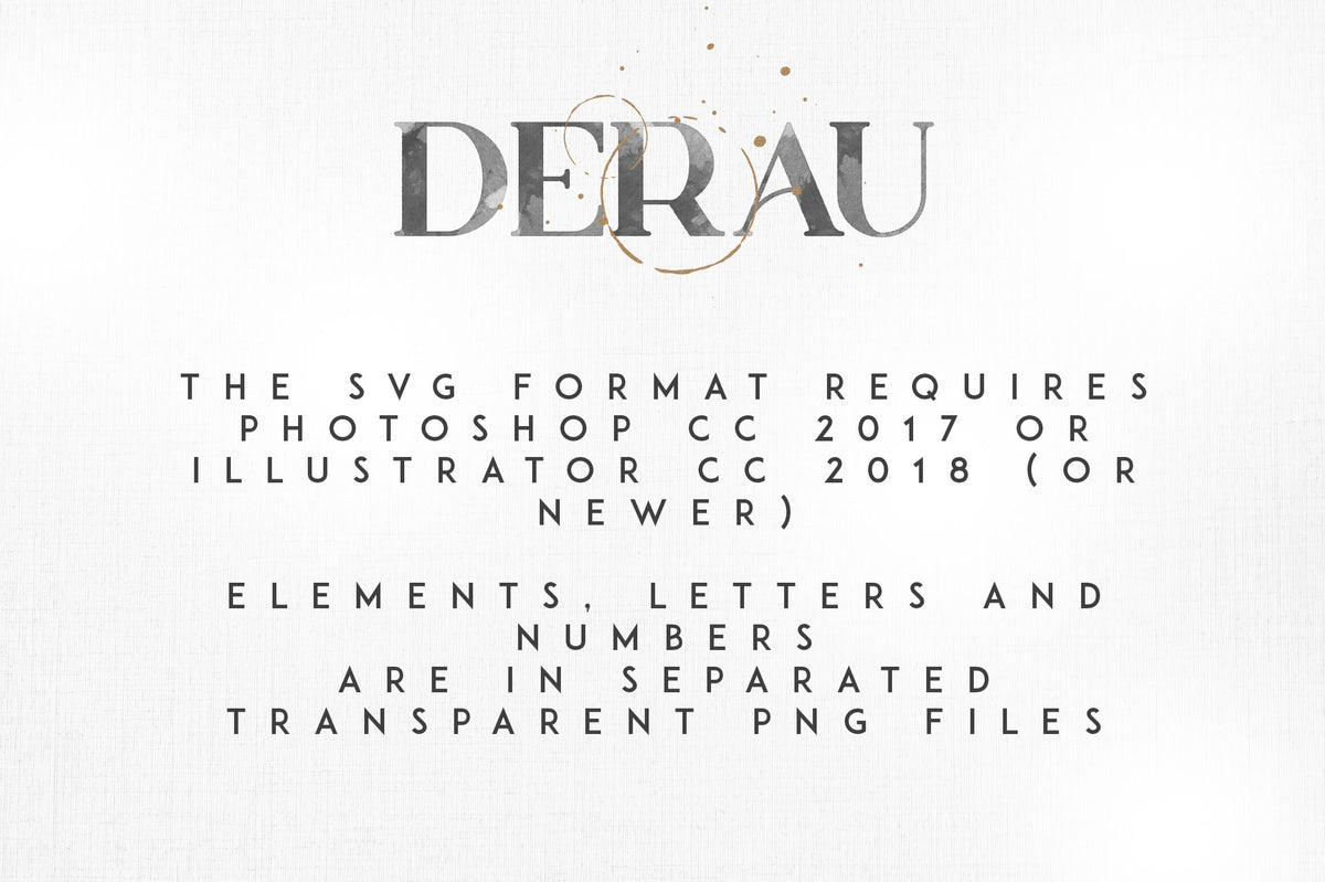 Derau - Free SVG Serif Font – Pixel Surplus