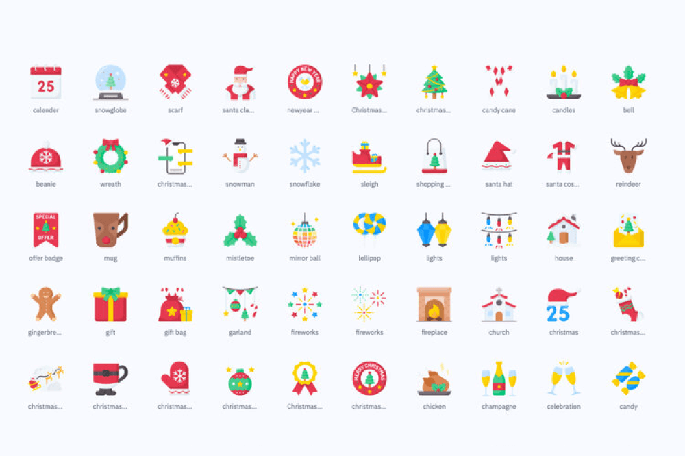 Free Christmas Icon Set - 3 Styles – Pixel Surplus