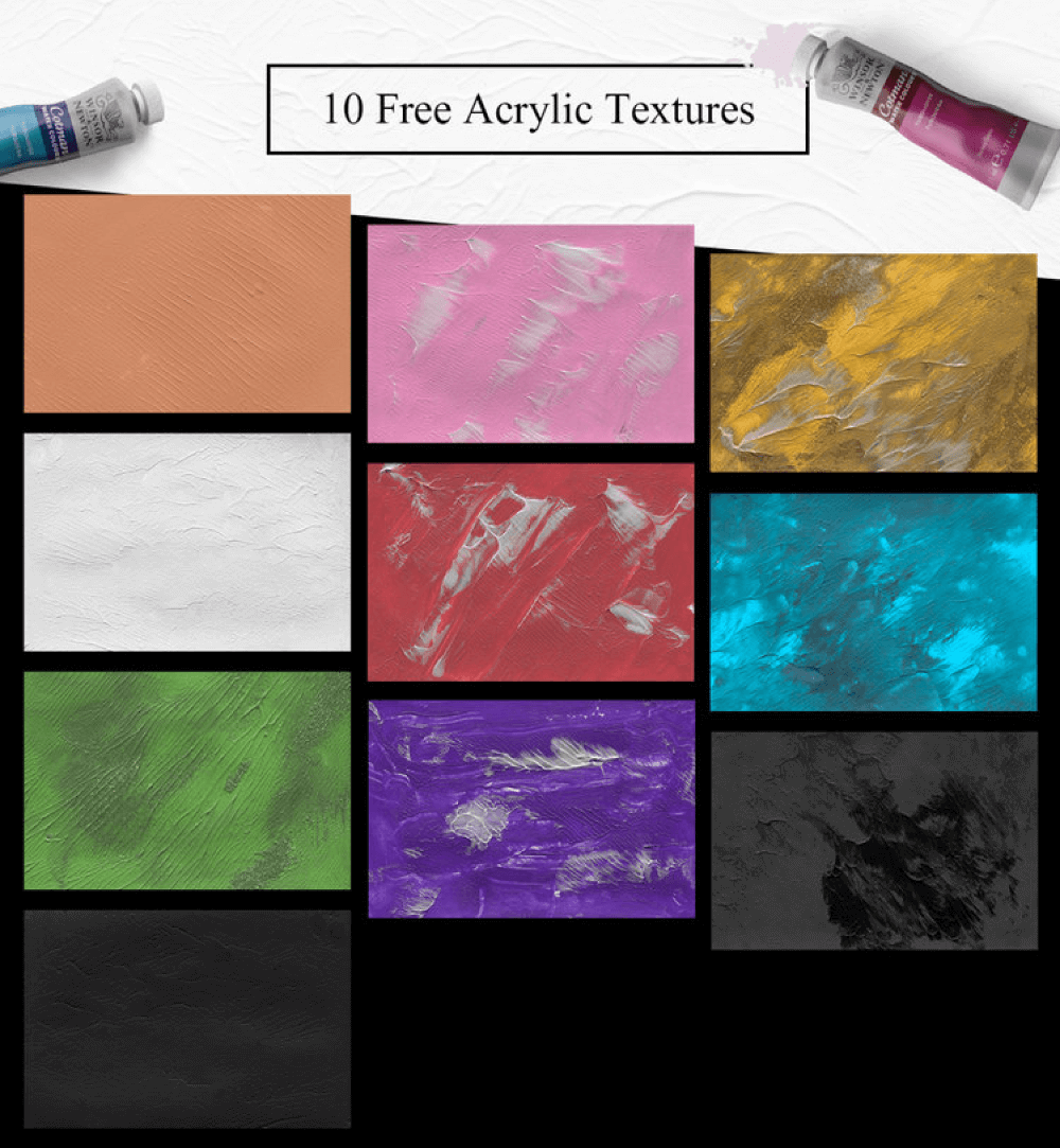 10 Unique Hand Painted Acrylic Textures – Pixel Surplus
