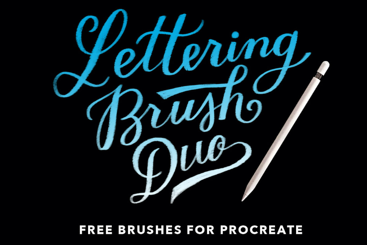 Free Procreate Lettering Brush Duo – Pixel Surplus