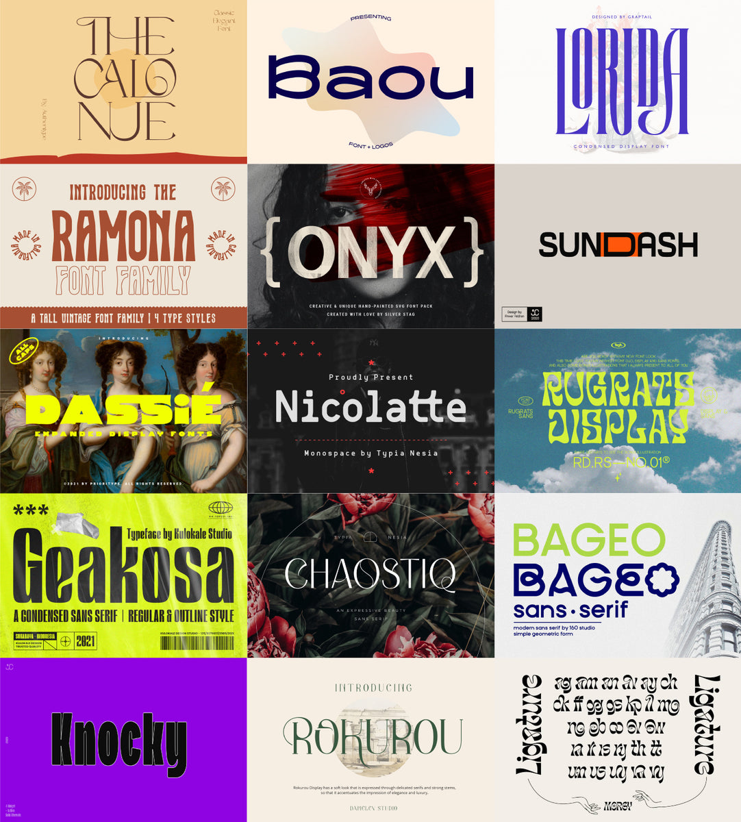The Stunning Display Font Bundle – Pixel Surplus