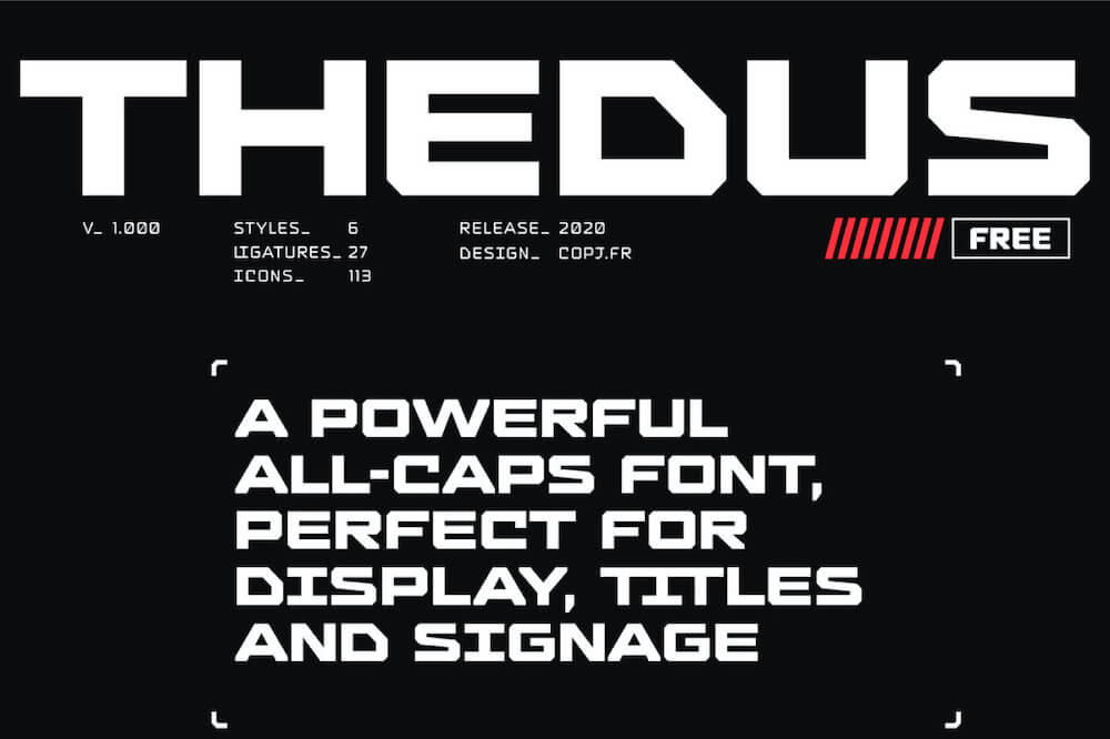 Thedus - Free Display Font – Pixel Surplus