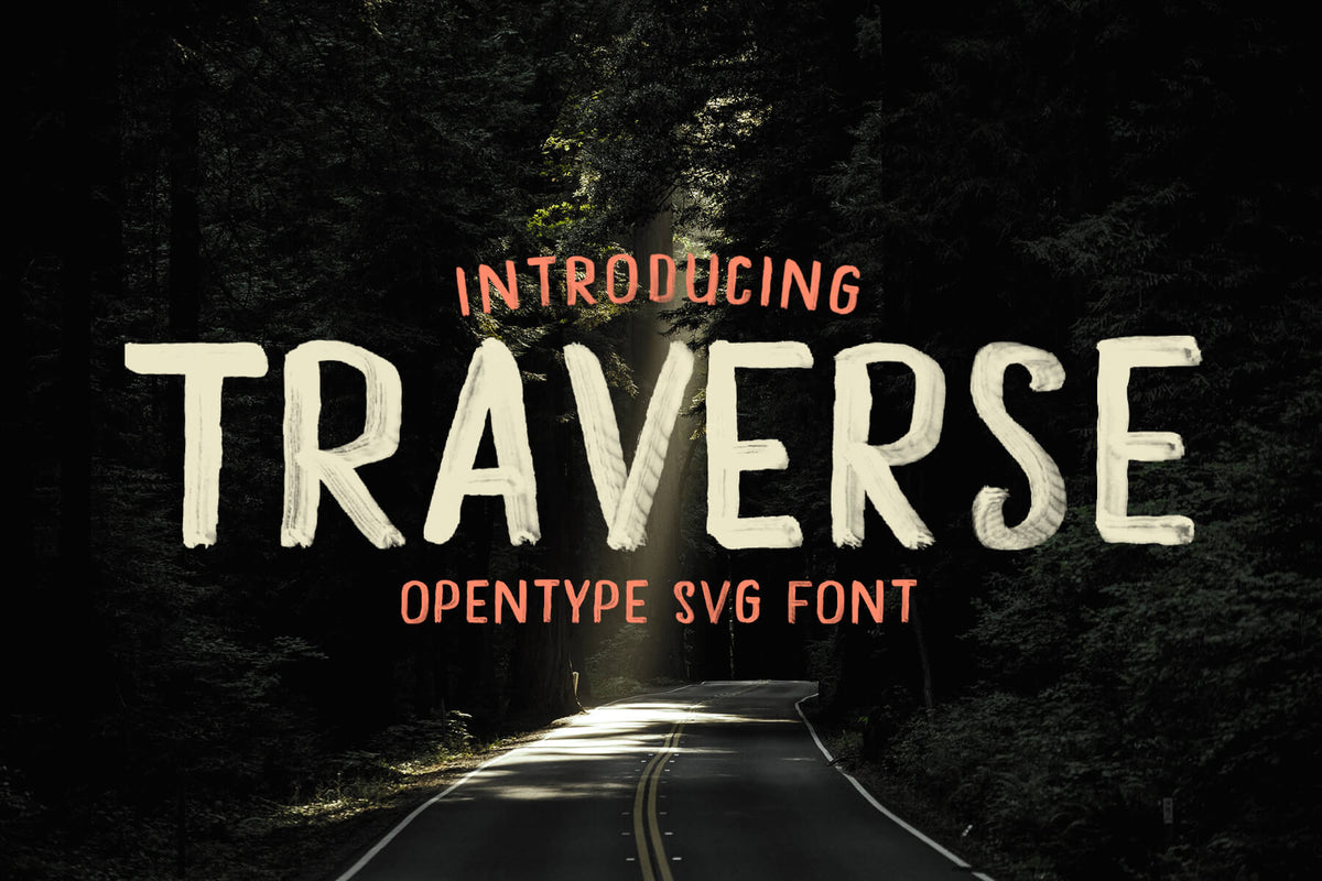 Traverse - Hand Drawn Font OTF + SVG – Pixel Surplus