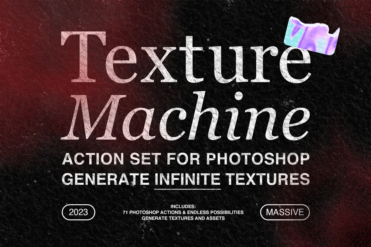 TEXTURE MACHINE - 71 Actions for Photoshop – Pixel Surplus