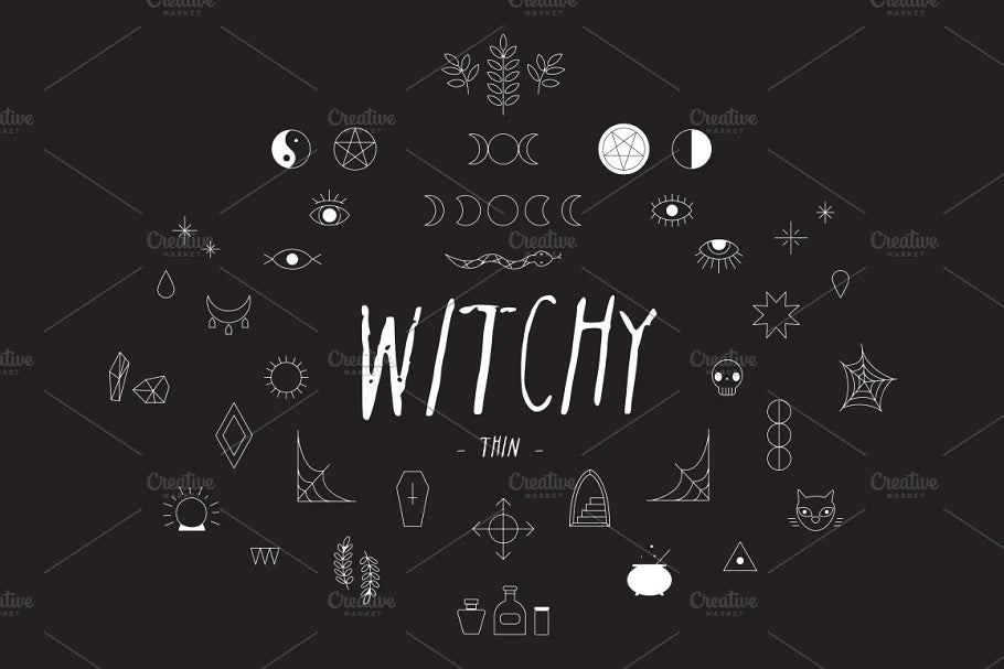 Witchy - Font & Vector Pack – Pixel Surplus